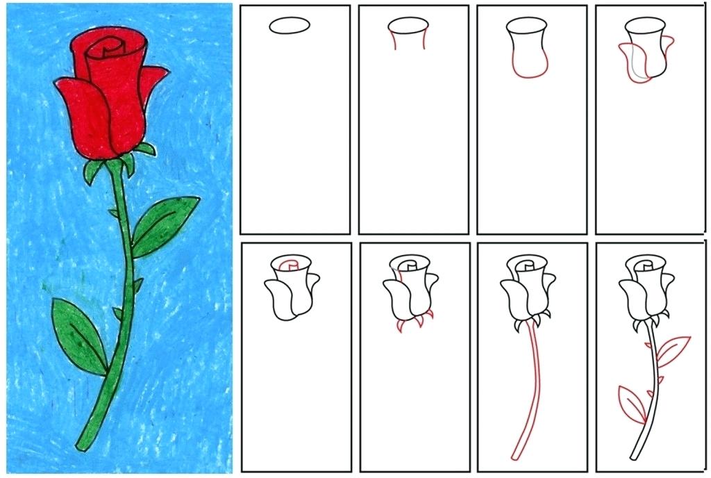 Easy Step By Step Drawing Of A Rose Free Download On ClipArtMag