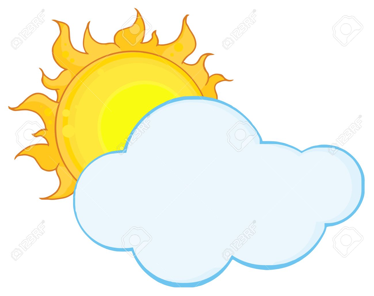 Sun And Cloud Clipart | Free download on ClipArtMag