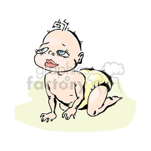 Baby Crawling Drawing | Free download on ClipArtMag
