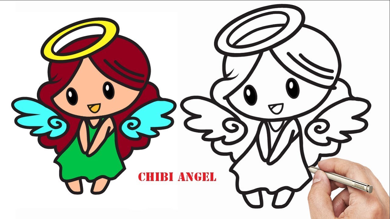 Cute Angel Drawing | Free download on ClipArtMag