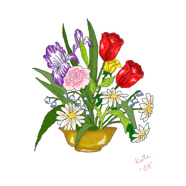 Simple Flower Arrangement Drawing Flower Arrangement Drawing Bodenfwasu