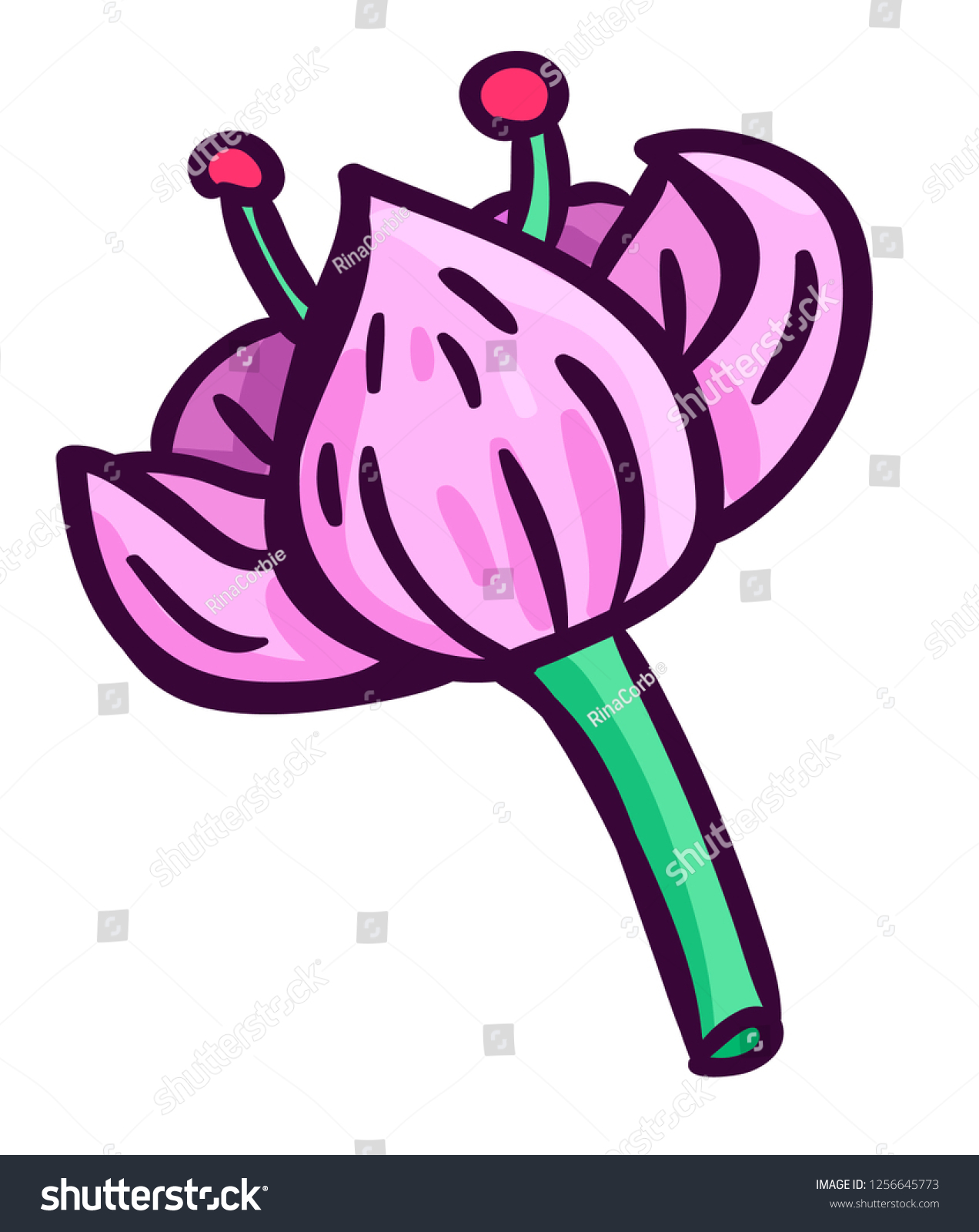 Flower Cartoon Drawing | Free download on ClipArtMag