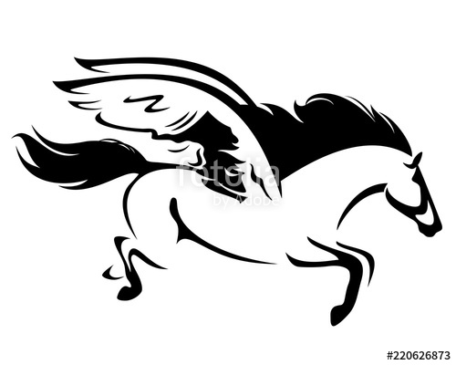 Flying Horse Drawing | Free download on ClipArtMag
