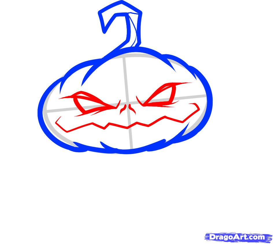 Pumpkin Head Drawing | Free download on ClipArtMag