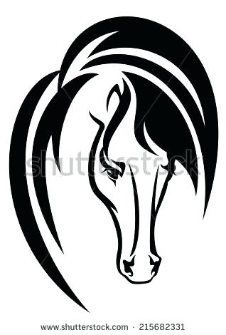 Simple Horse Head Drawing | Free download on ClipArtMag