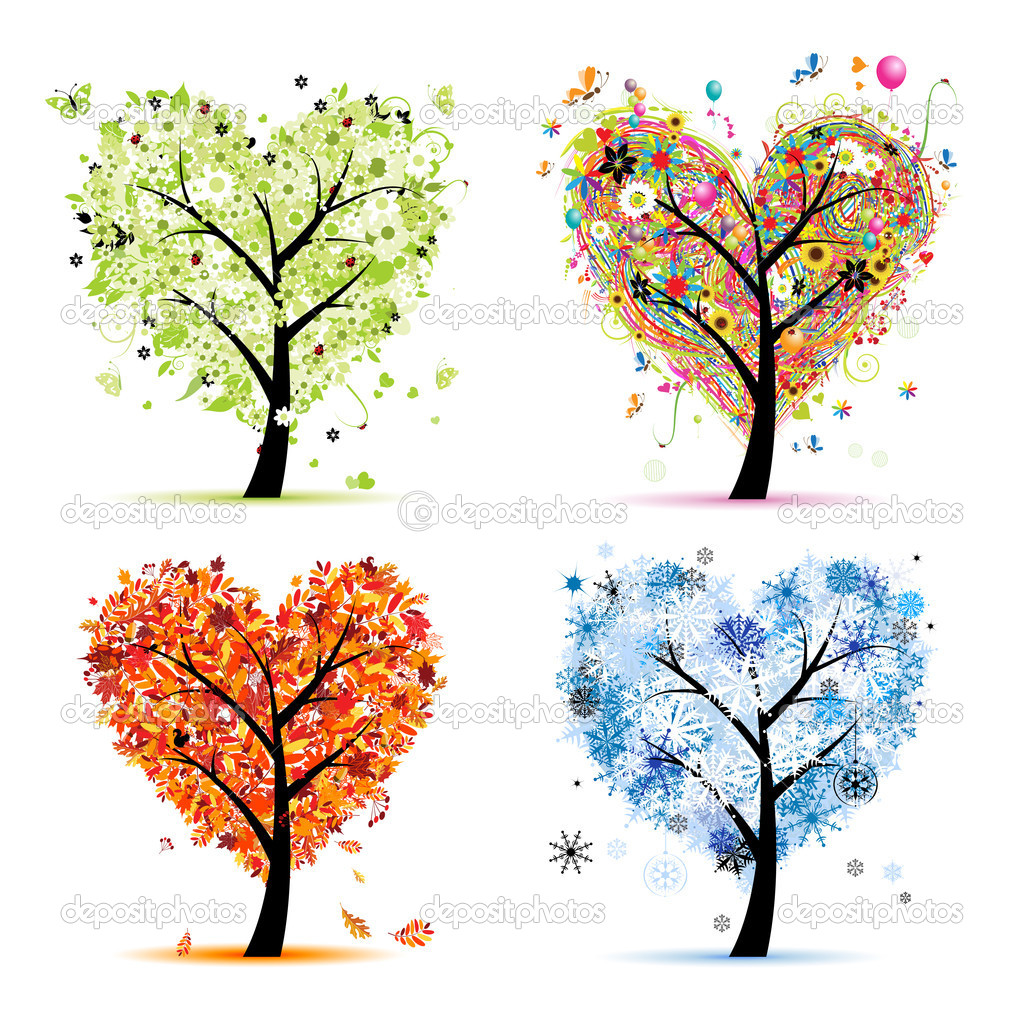 4 Seasons Clipart | Free download on ClipArtMag