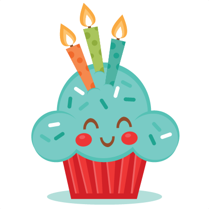 Birthday Cupcake With Candle | Free download on ClipArtMag