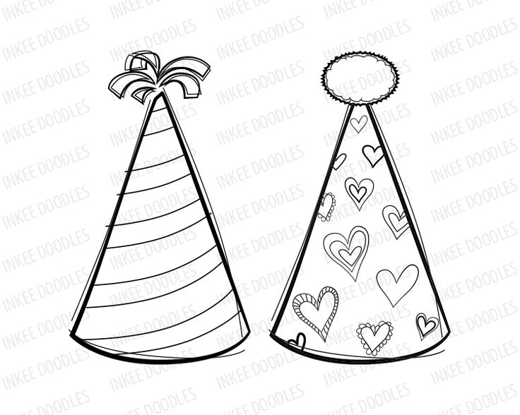 Birthday Hat Clipart Black And White | Free download on ClipArtMag