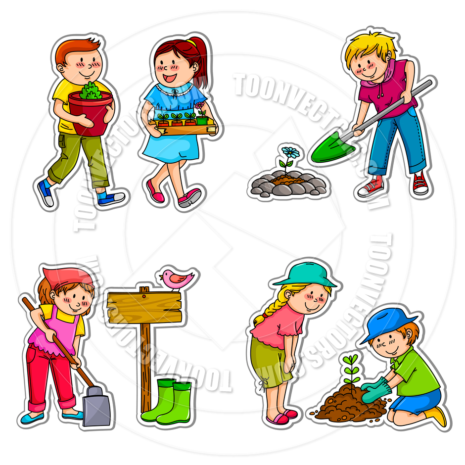 Kids Gardening Clipart | Free download on ClipArtMag