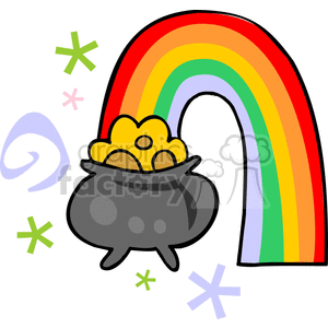 Pot Of Gold Rainbow Clipart | Free download on ClipArtMag