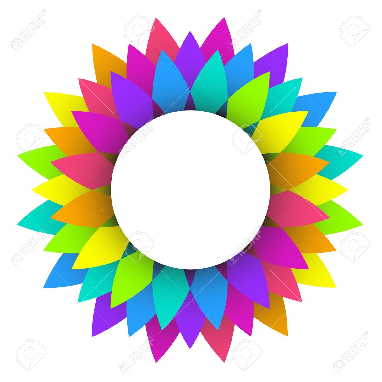 Rainbow Flower Clipart | Free download on ClipArtMag
