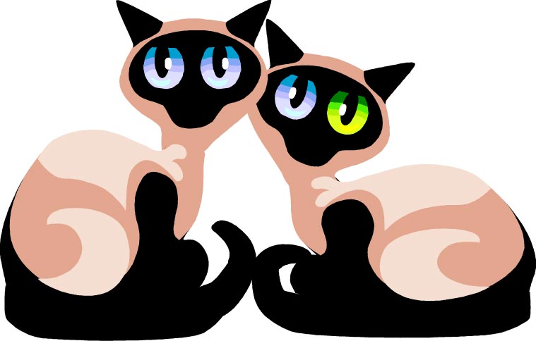 Two Cats Clipart | Free download on ClipArtMag