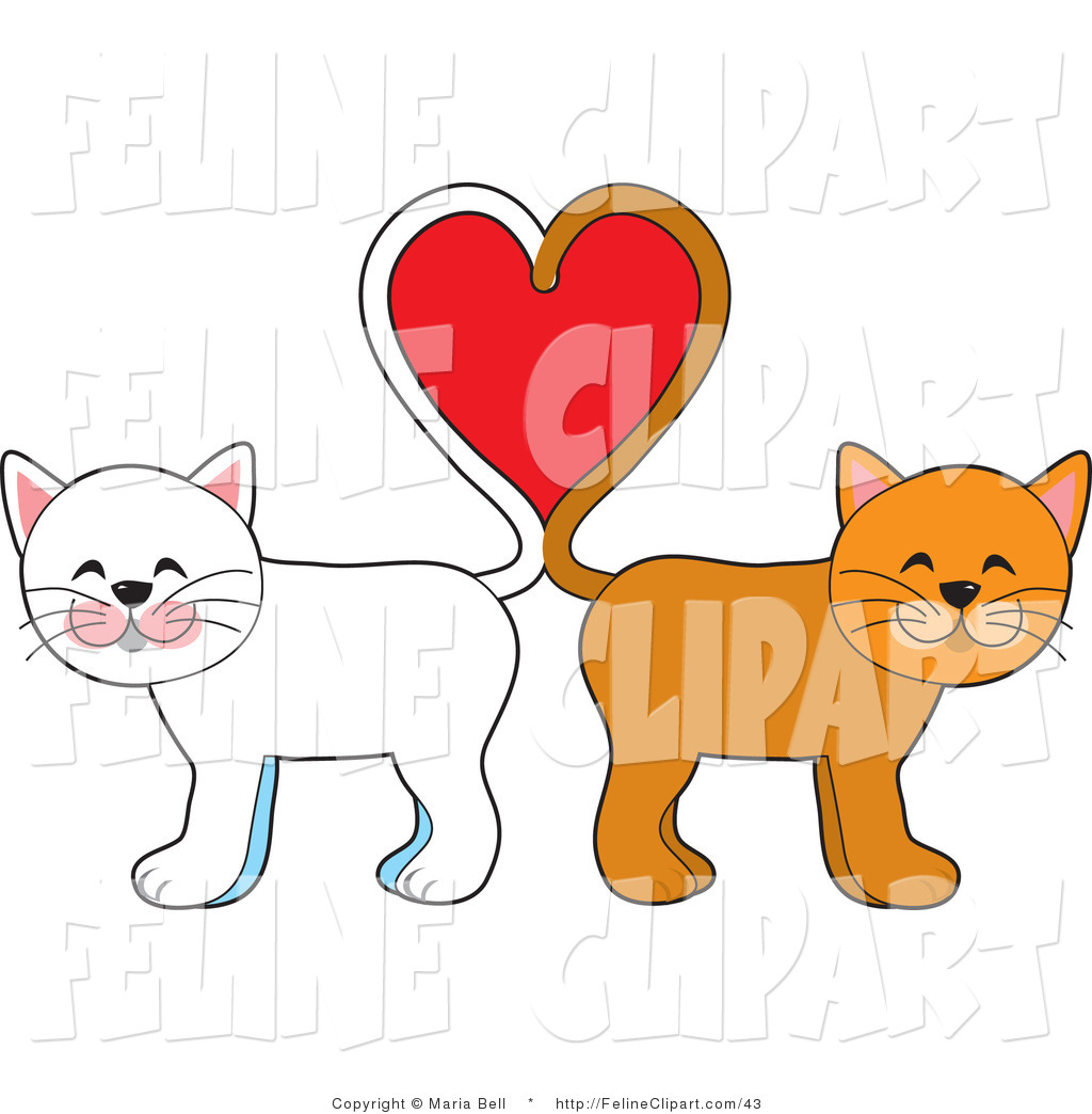 Two Cats Clipart | Free download on ClipArtMag